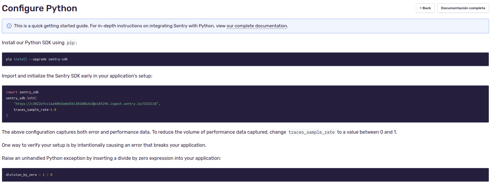 Sentry - Another dev